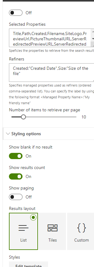 react-search-refiners property pane layout · Issue #590 · pnp/sp-dev-fx-webparts · GitHub
