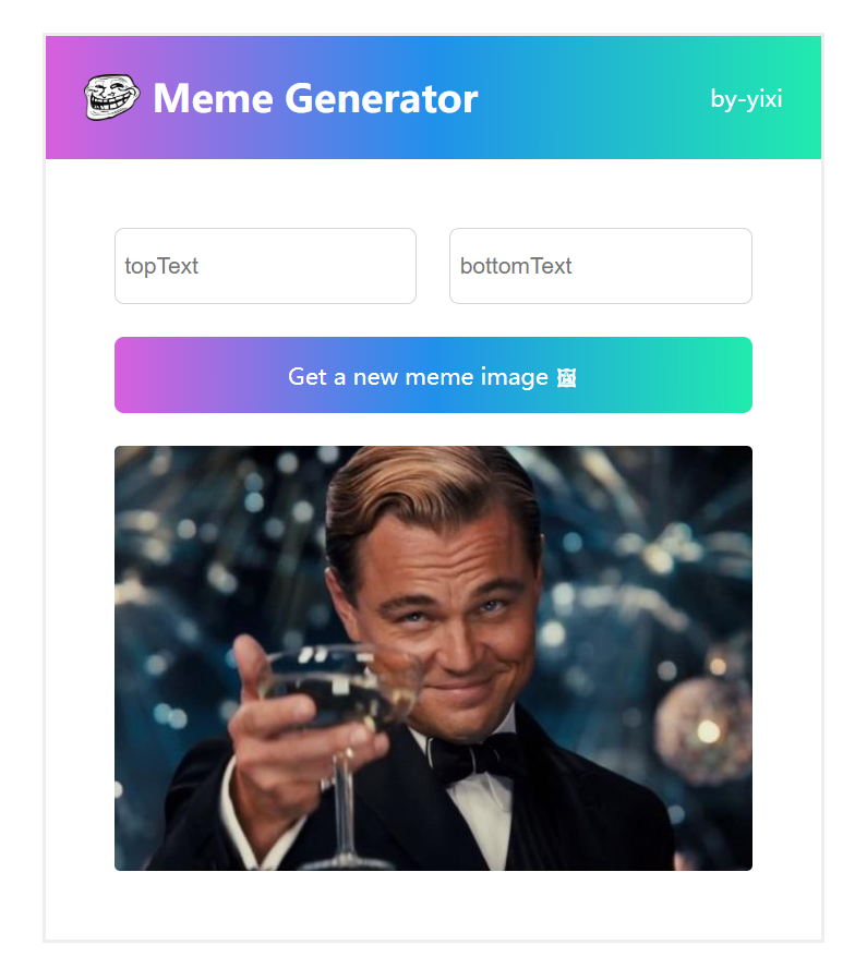 GitHub - YixiWangCarol/memeGenerator