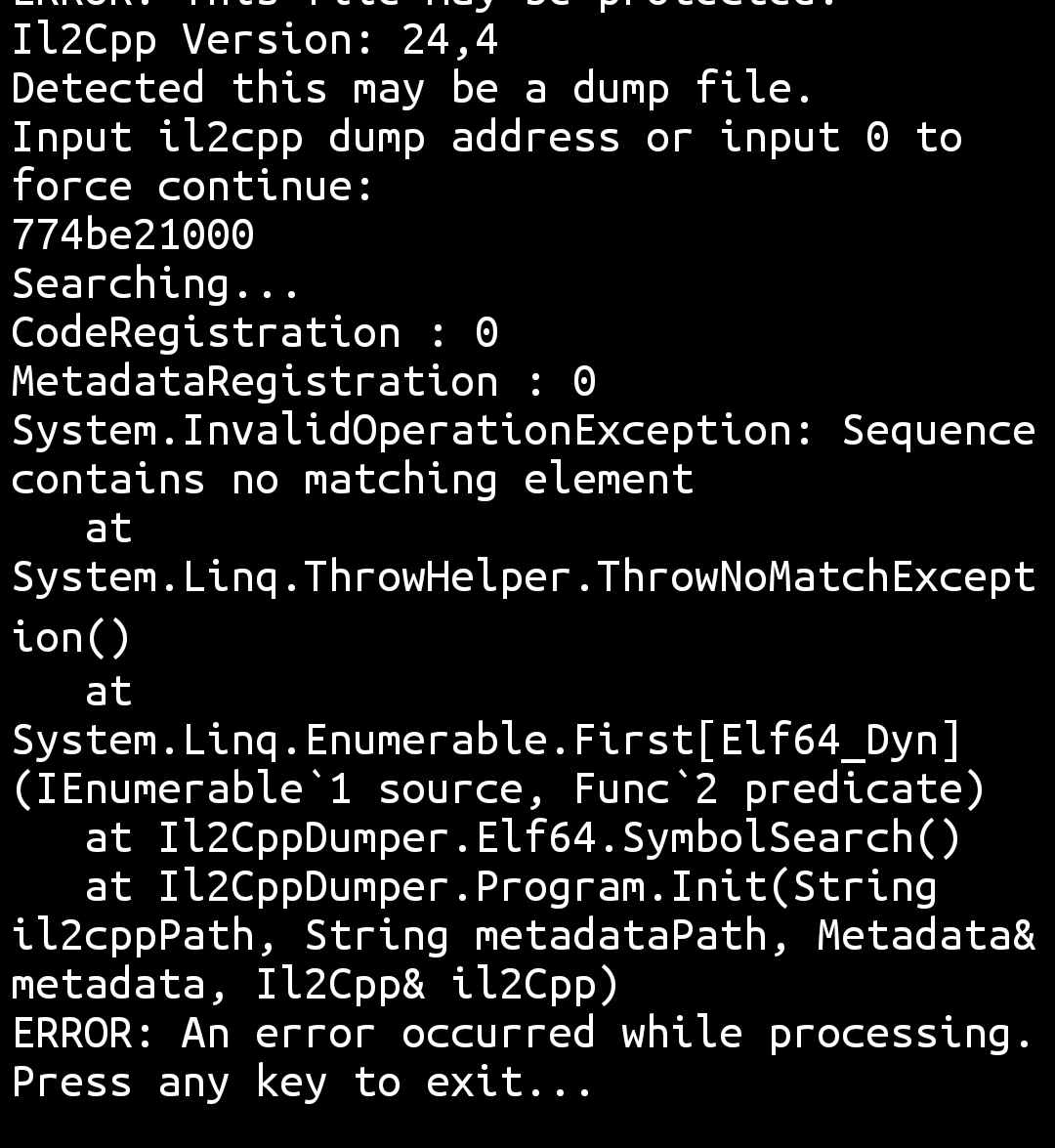 Bug · Issue #691 · Perfare/Il2CppDumper · GitHub