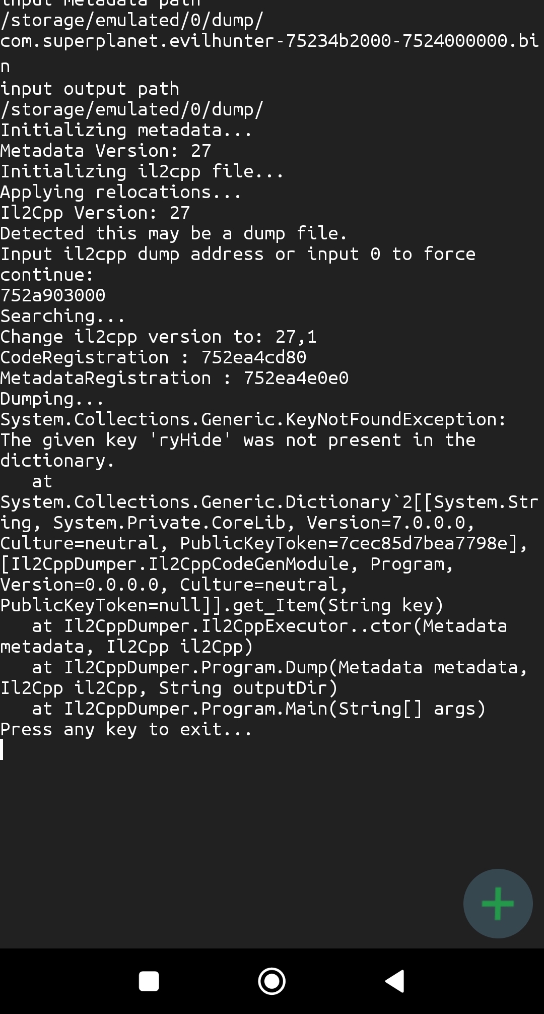 Dump error given key · Issue #703 · Perfare/Il2CppDumper · GitHub