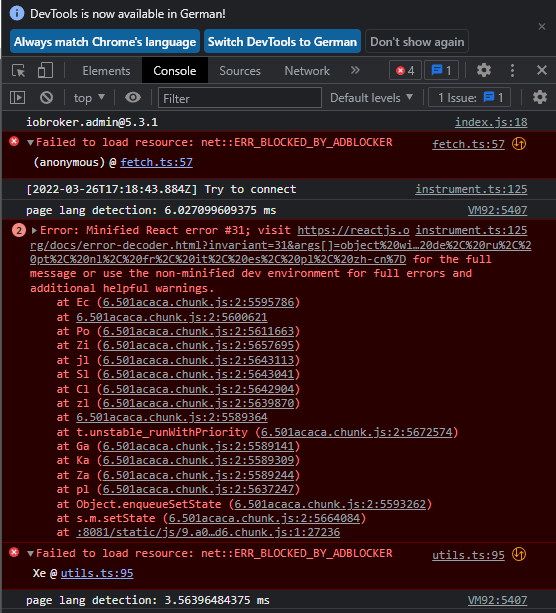 Error in GUI! (Users) · Issue #1398 · ioBroker/ioBroker.admin · GitHub