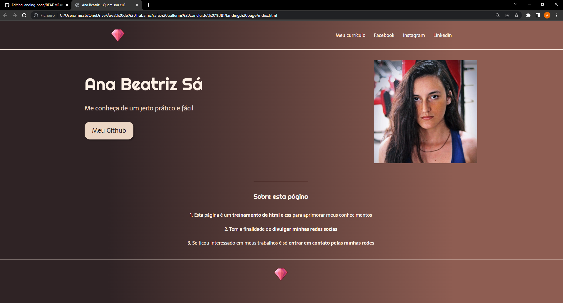 GitHub - AnaBeatrizTS/landing-page: landing page baseada no tutorial postado pela Rafa Ballerini