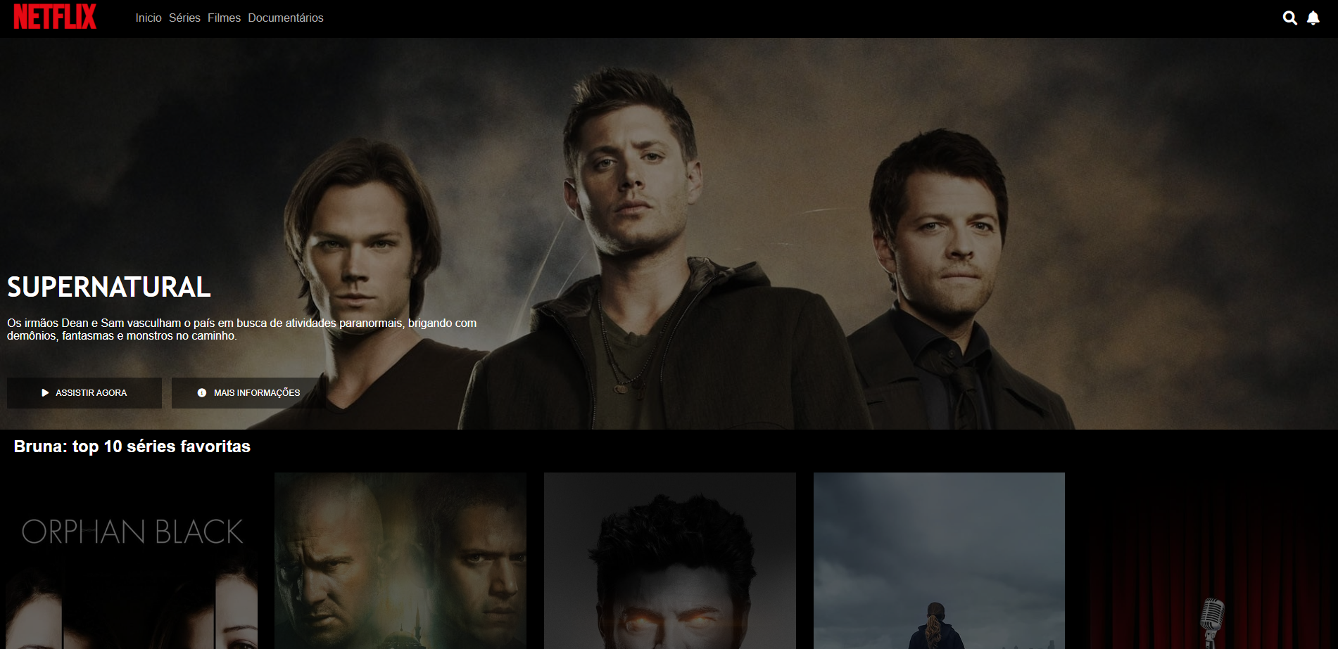GitHub - BrunadeCarvalho/Interface-netflix: Recriando a interface da netflix.