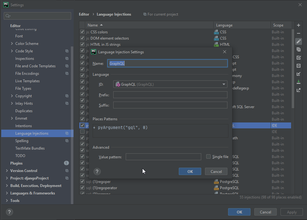 Question : Is there a way to support python file? · Issue #401 · JetBrains/js-graphql-intellij ...