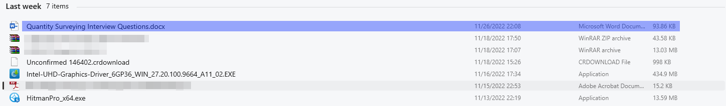 Downloads folder - Files [ appearing in | sorted into ] incorrect relative timeframe group ...
