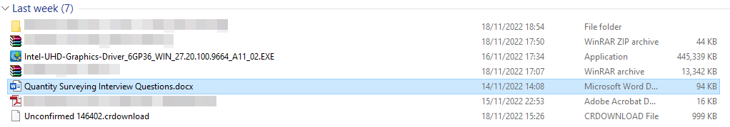 Downloads folder - Files [ appearing in | sorted into ] incorrect relative timeframe group ...
