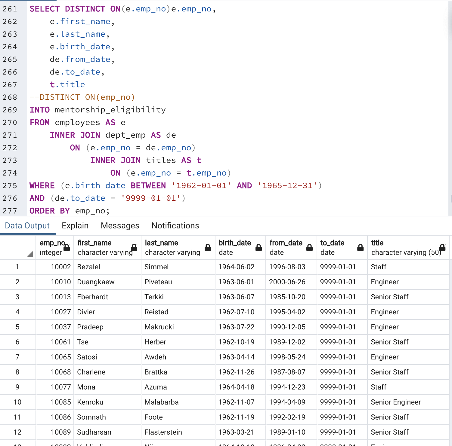 GitHub - carlosalexismorales/Pewlett-Hackard-Analysis: Using SQL, PostgreSQL, pgAdmin for a ...