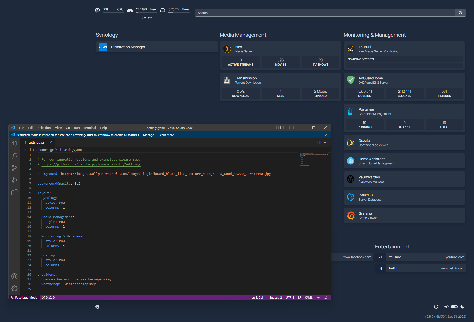 Random issue with formatting · Issue #755 · gethomepage/homepage · GitHub