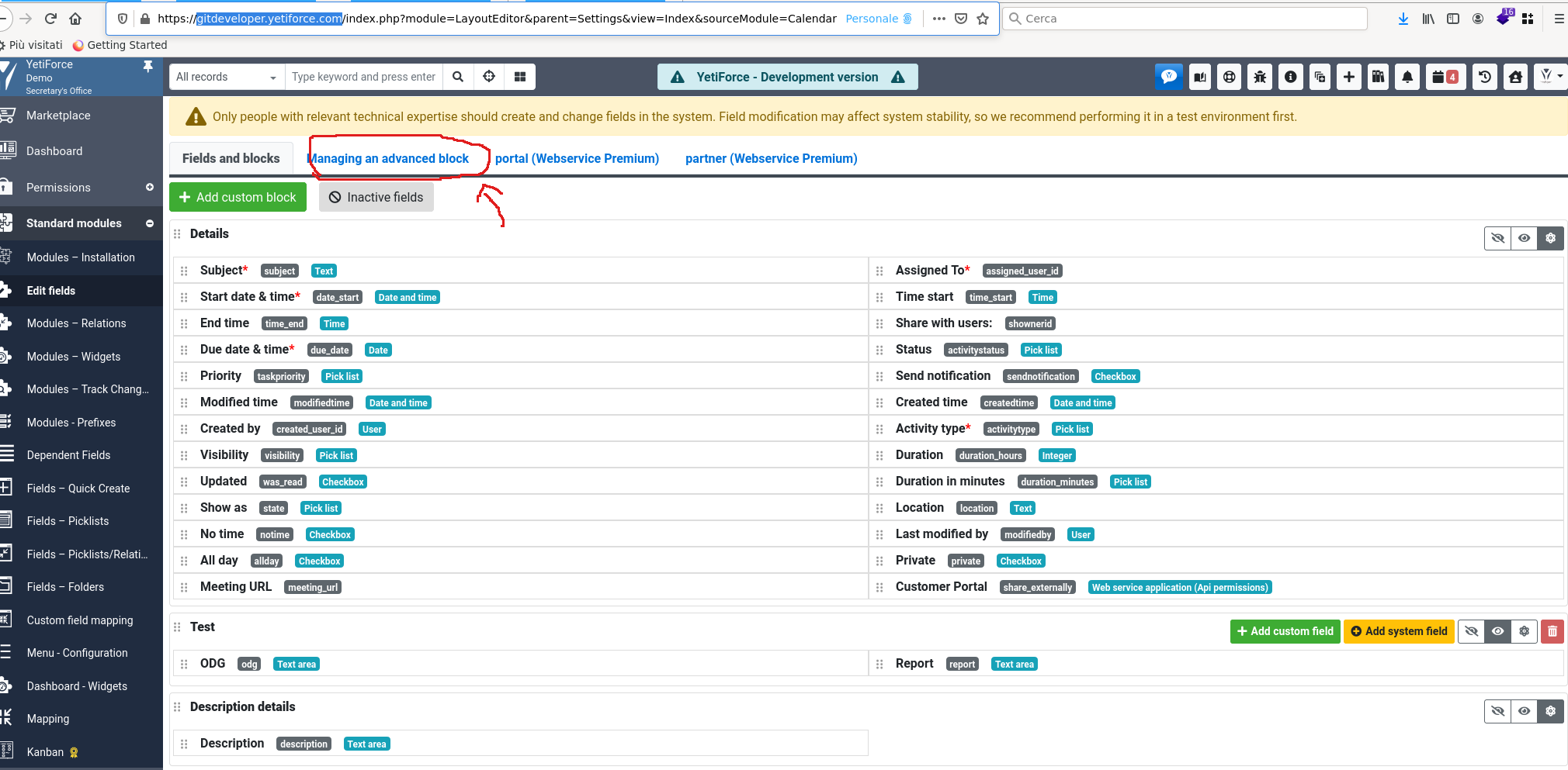 [bug] Calendar issue after changing module type to advanced · Issue #15535 · YetiForceCompany ...