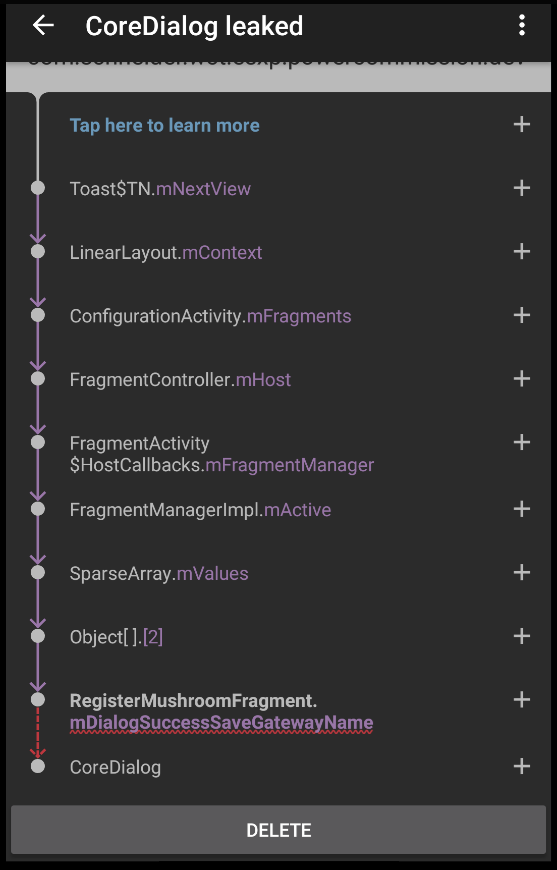 Leak with DialogFragment · Issue #1283 · square/leakcanary · GitHub