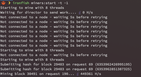 Submitted blocks don't apear · Issue #795 · iron-fish/ironfish · GitHub