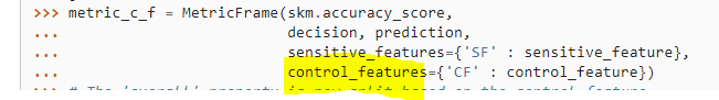 DOC typo in control features documentation · Issue #892 · fairlearn/fairlearn · GitHub