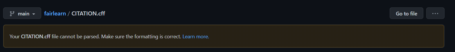 DOC Fix CITATION.cff formatting · Issue #924 · fairlearn/fairlearn · GitHub