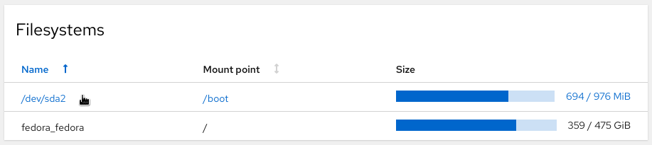 storage: List hovering is inconsistent and does not look clickable ...