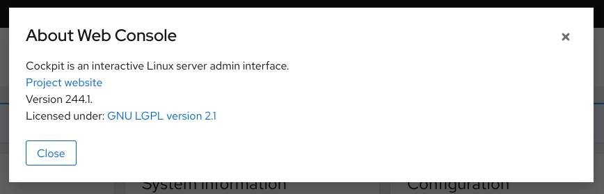 Adopt PatternFly's about modal widget · Issue #15961 · cockpit-project ...
