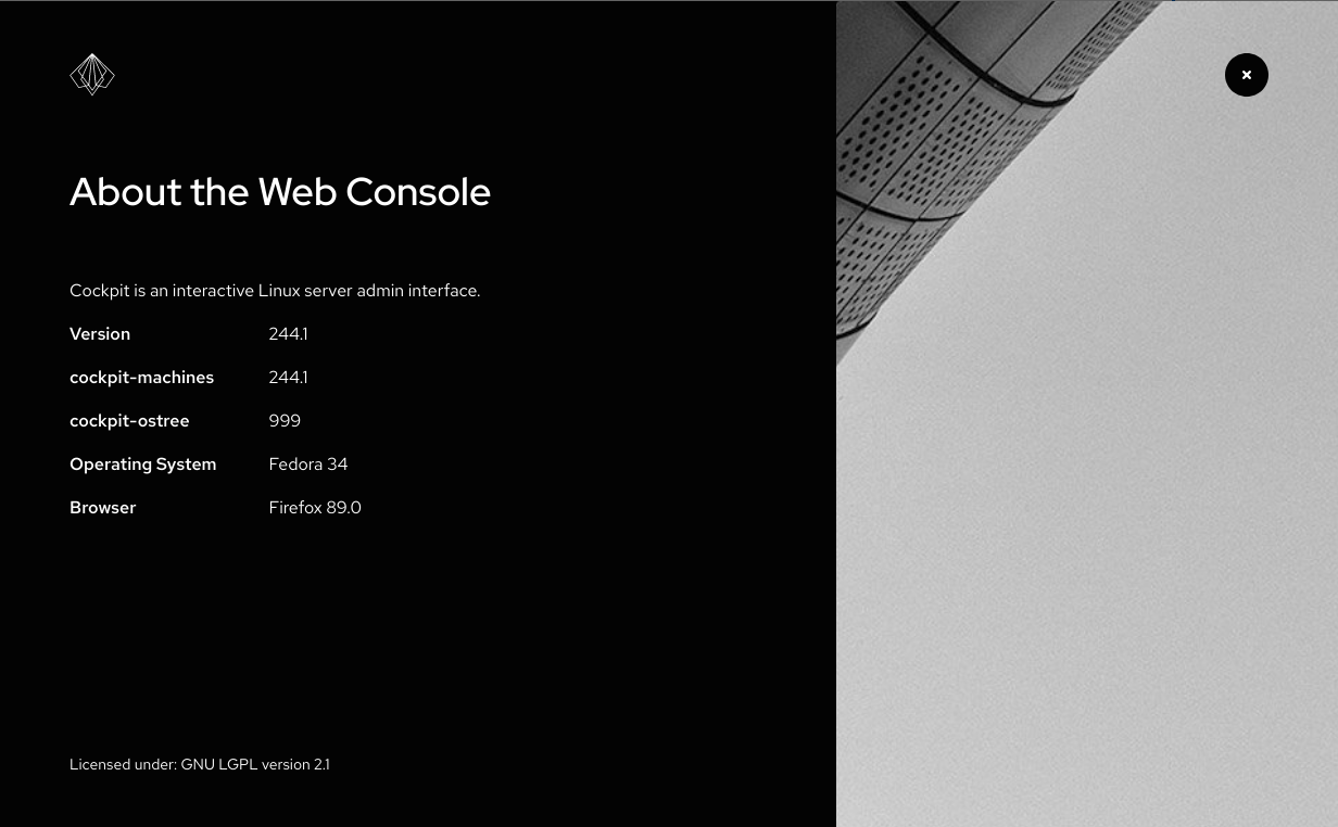 Adopt PatternFly's about modal widget · Issue #15961 · cockpit-project ...