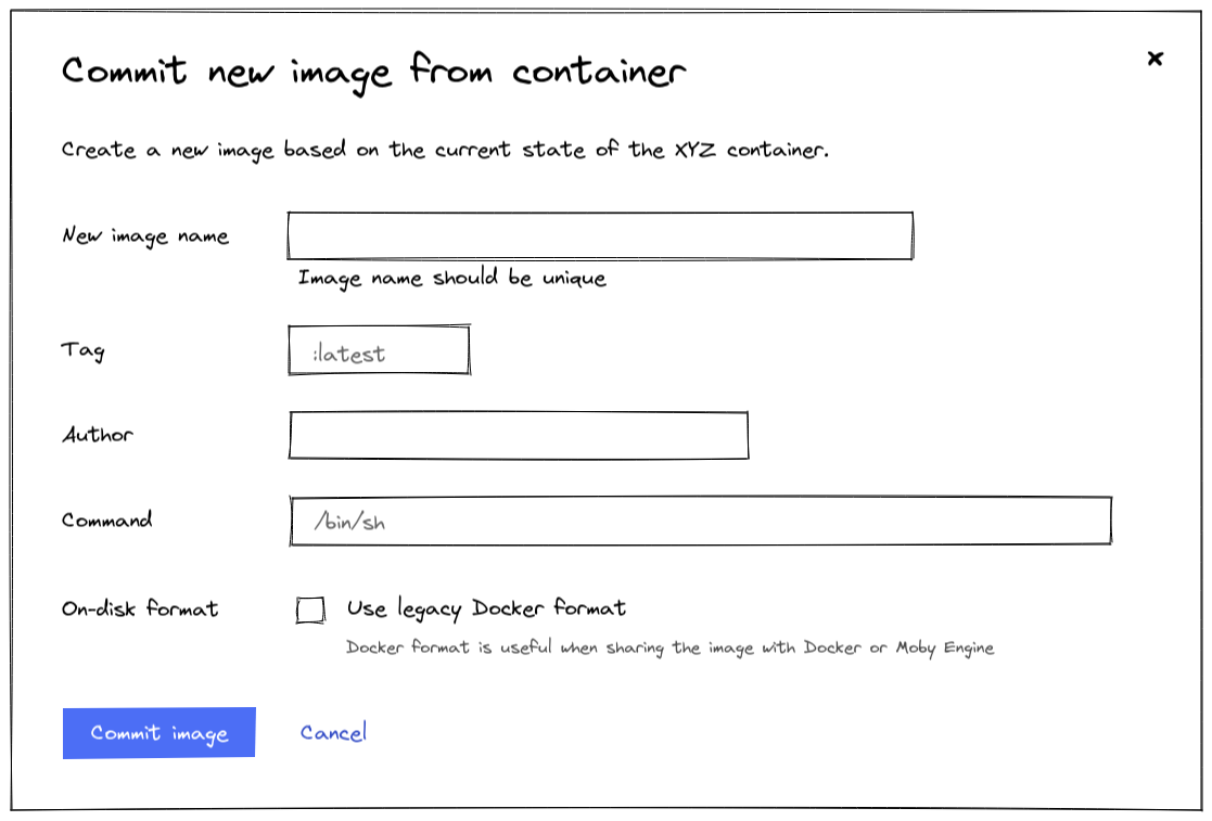 commit image dialog needs UI attention · Issue #818 · cockpit-project ...