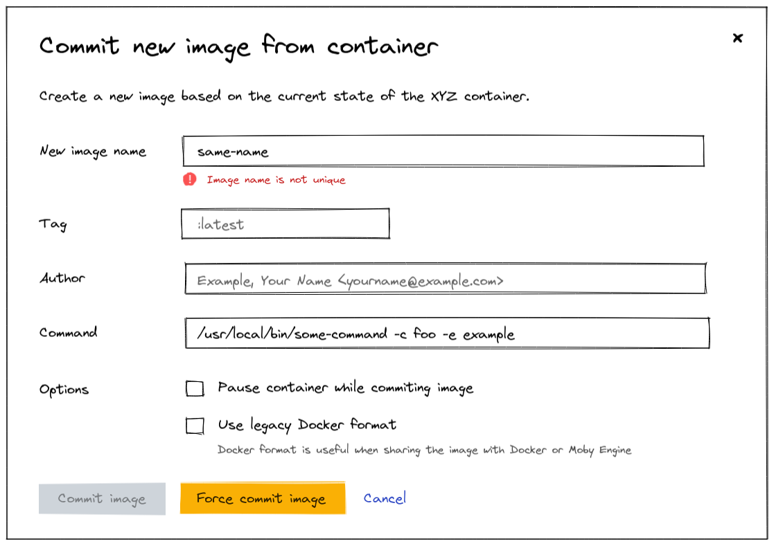 commit image dialog needs UI attention · Issue #818 · cockpit-project ...