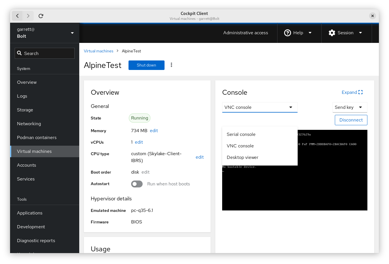 VNC console's dropdown has a detatched menu · Issue #790 · cockpit ...