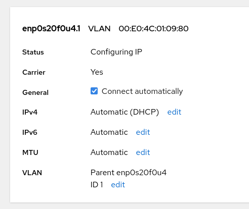 networking: Create new VLAN uses DHCP by default; incorrect IP may prevent access to Cockpit ...