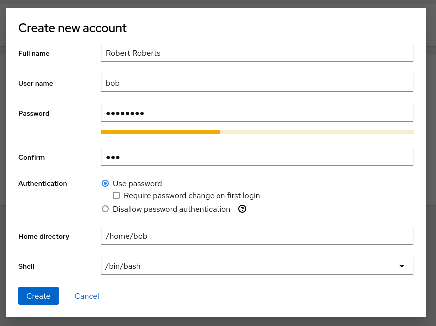user: Create new account modal has password-related UI issues · Issue #18391 · cockpit-project ...