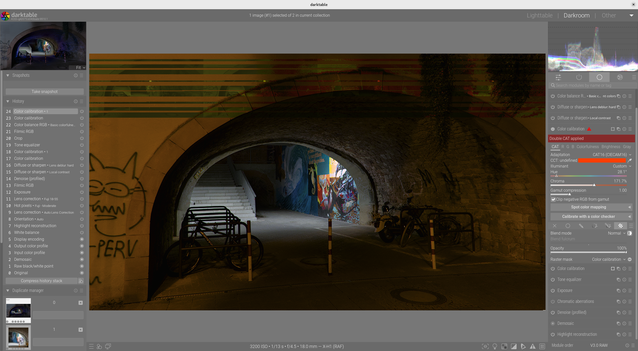corruption in rendering in both openCL on and off with multiple color ...
