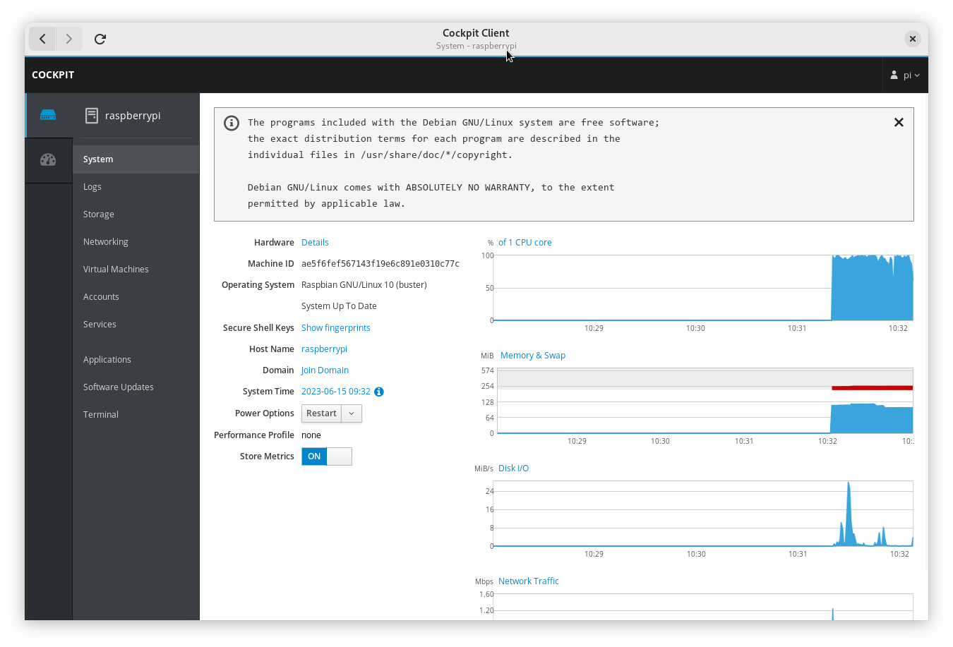 Cockpit Client Beta Has Issues Connecting With An Old Version Of Cockpit 188 In Raspbian