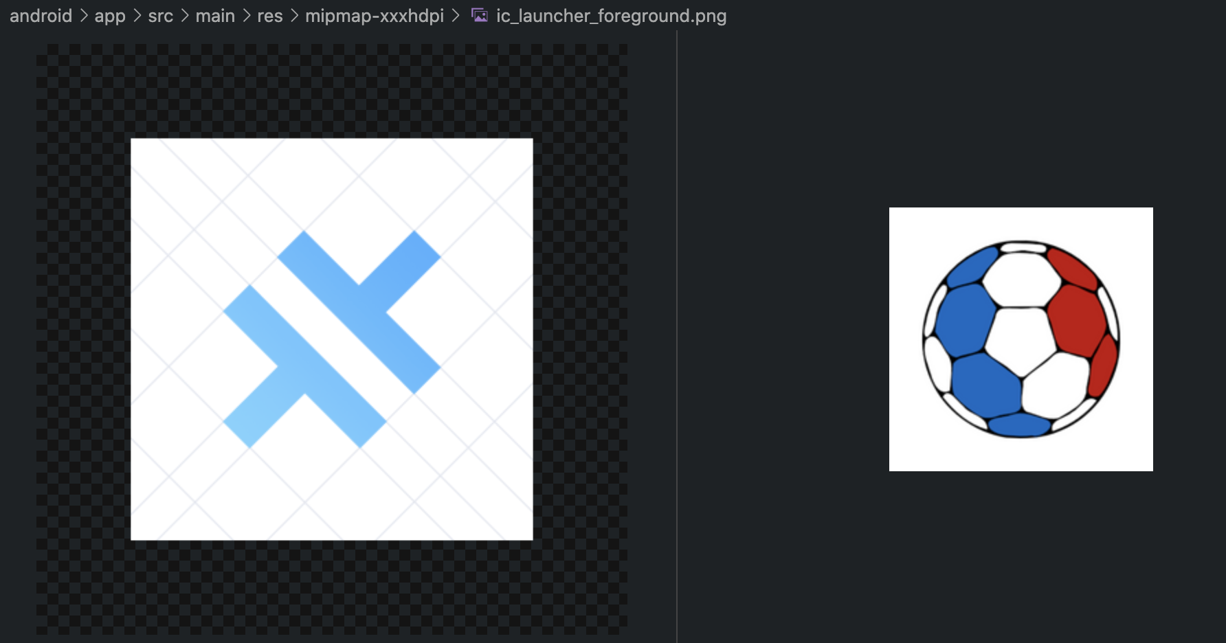 All ic_launcher.png & ic_launcher_round.png are twice as large as ...