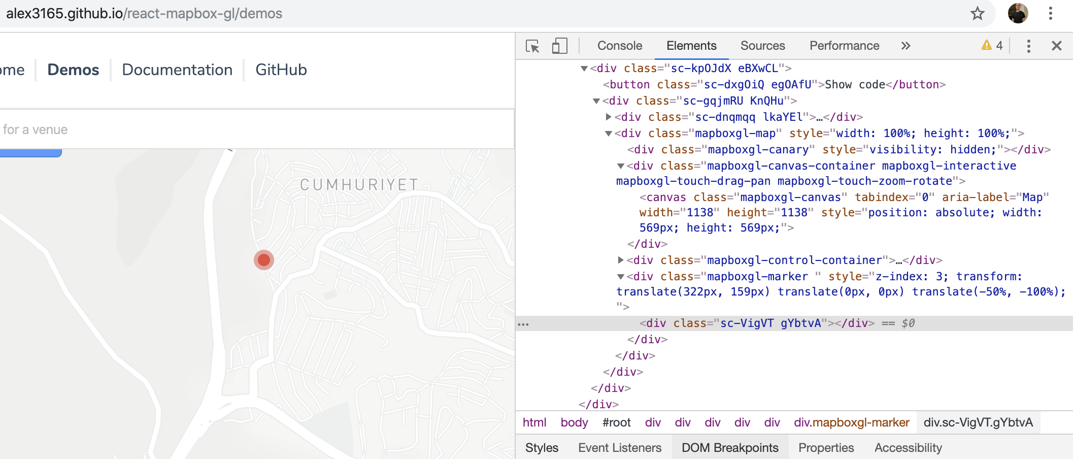 Markers Aren T In Correct Dom Location Blocked Mouse Interaction · Issue 800 · Alex3165 React