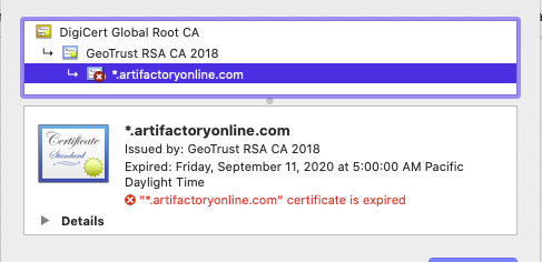splunk.artifactoryonline.com certificate has expired · Issue #161 ...