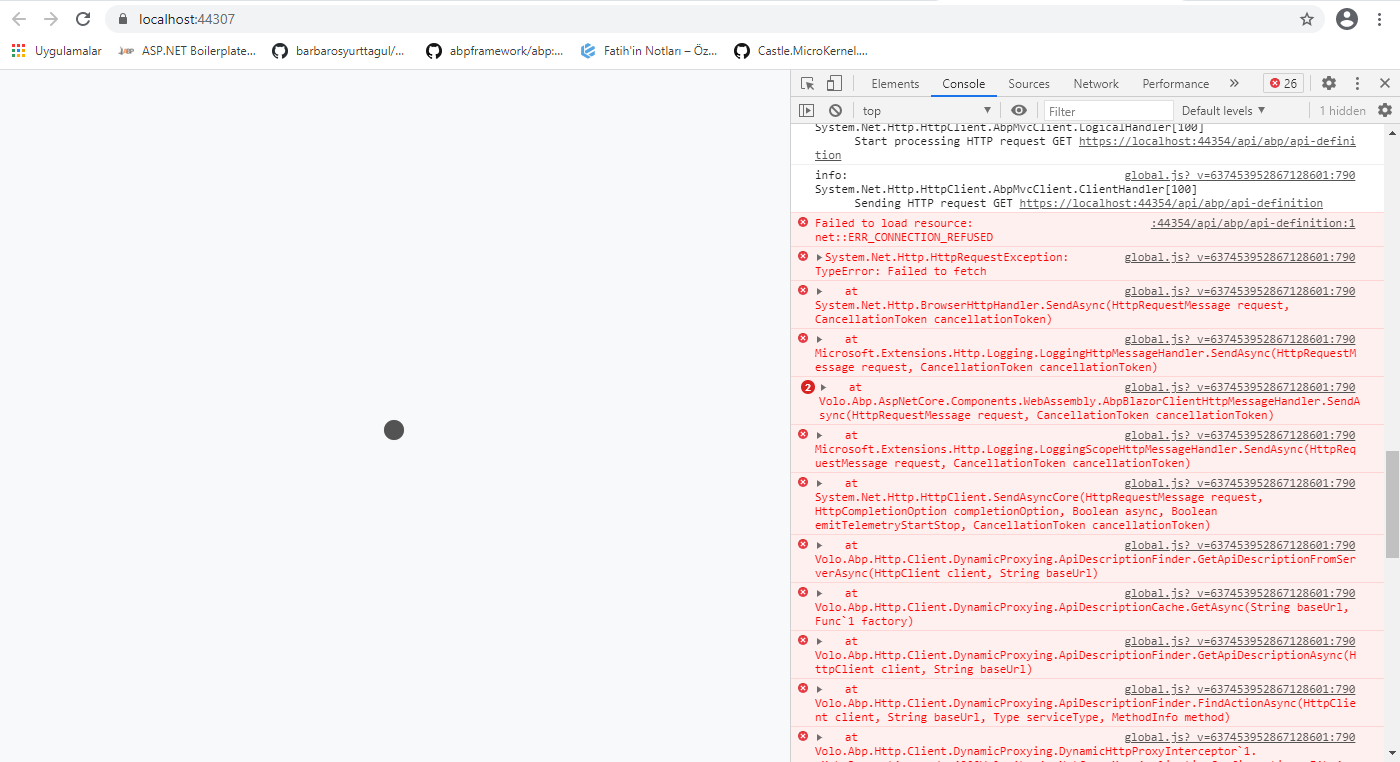 BookStore Tutorial Blazor Project Stuck in login page · Issue #7634 · abpframework/abp · GitHub