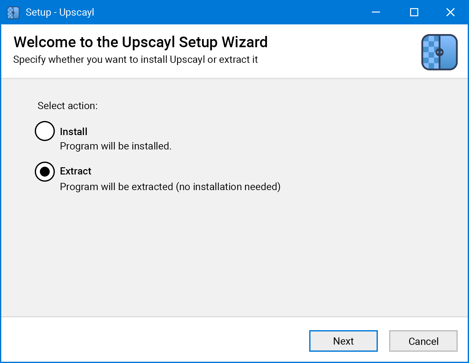 Add `--portable` flag to Upscayl and `Install/Extract` options in Setup ...