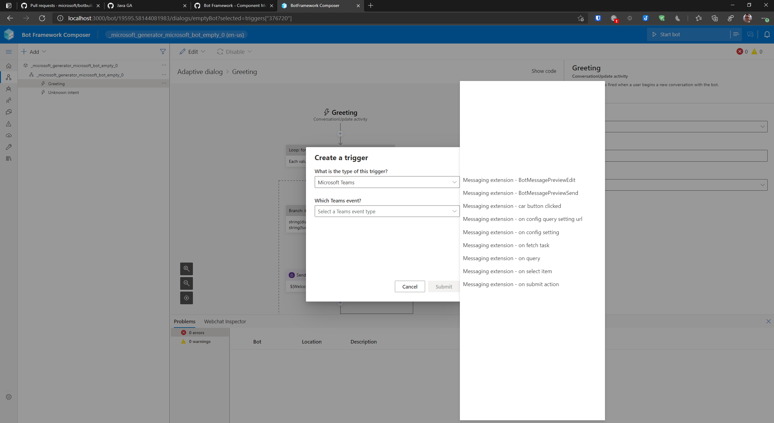 Unexpected List Size For Teams Triggers Ui · Issue 6014 · Microsoftbotframework Composer · Github