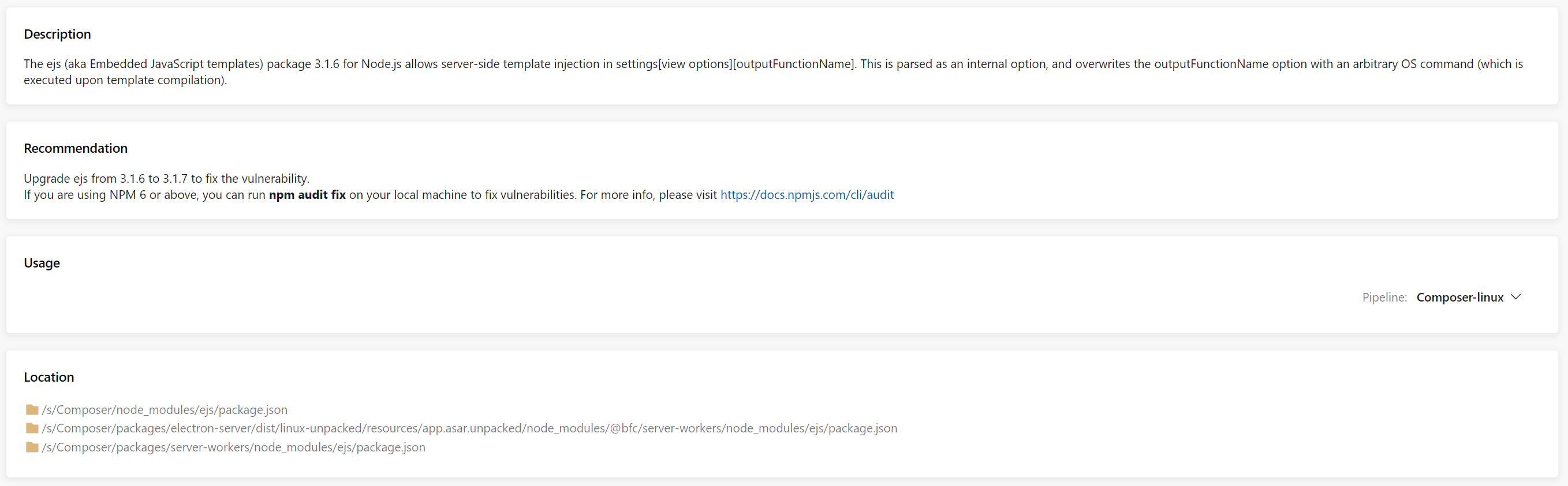 CVE-2022-29078 · Issue #9470 · microsoft/BotFramework-Composer · GitHub