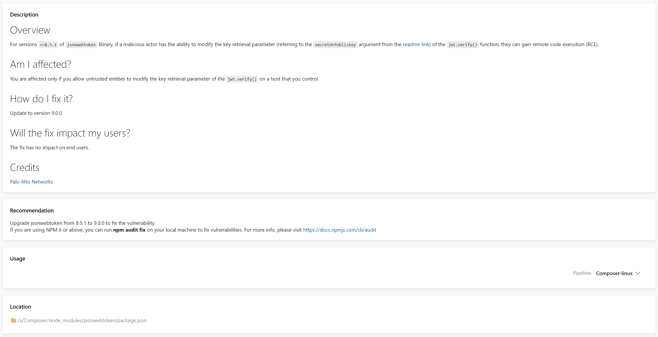 CVE-2022-23529 · Issue #9480 · microsoft/BotFramework-Composer · GitHub