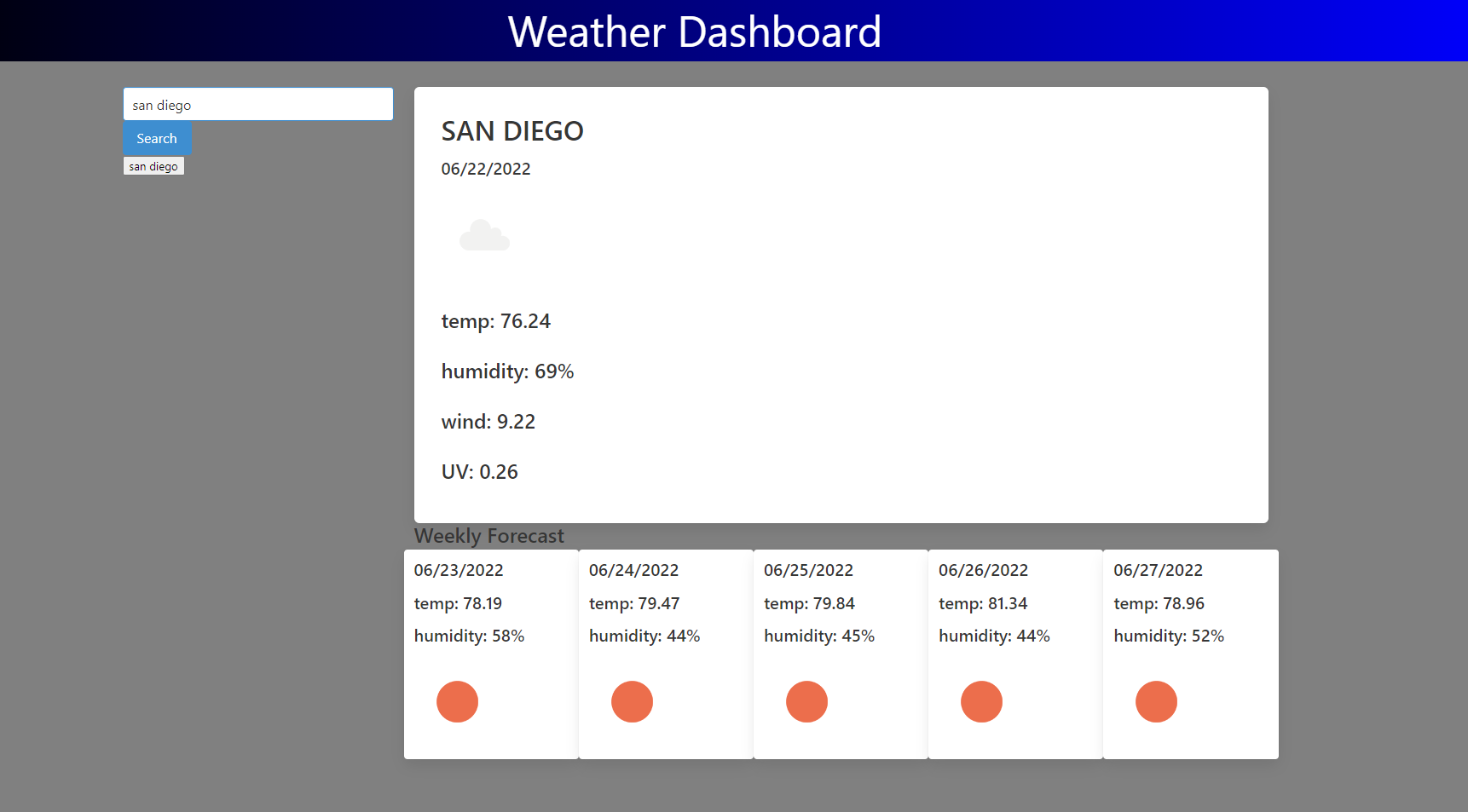 GitHub - NotGrid/API-Weather-Dashboard