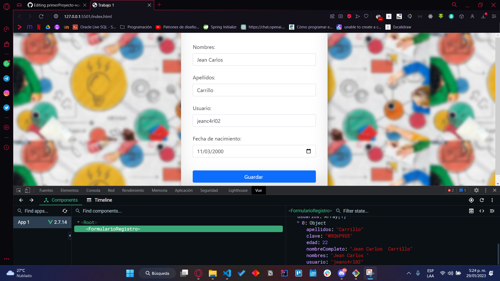 GitHub - jeanc4rl02/primerProyecto-vue: Primer proyecto elaborado con Vue