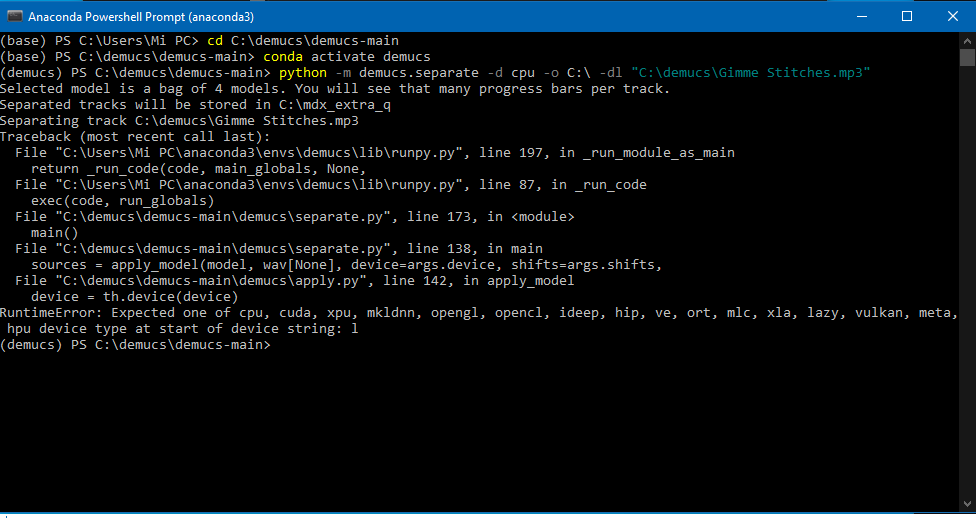Hello everyone! · Issue #309 · facebookresearch/demucs · GitHub