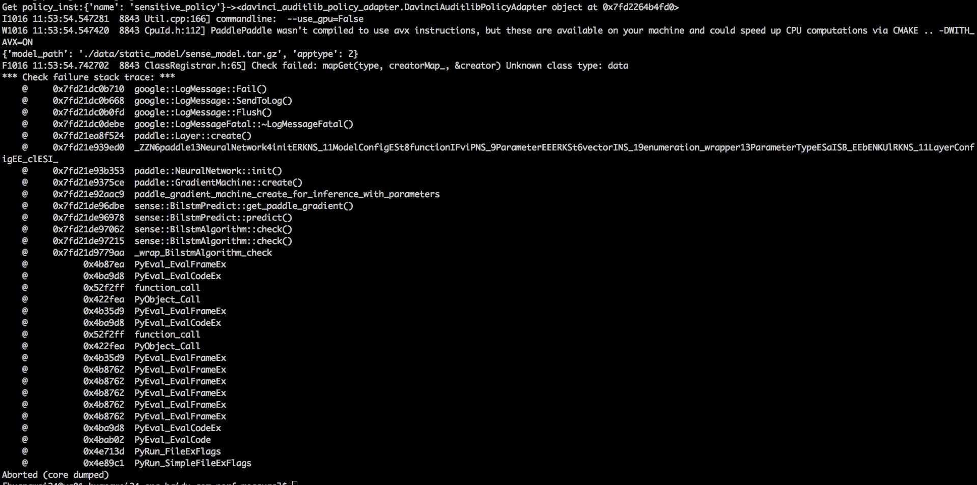 关于capi的paddle_gradient_machine_create_for_inference_with_parameters在加载异常模型时 · Issue #3743 ...