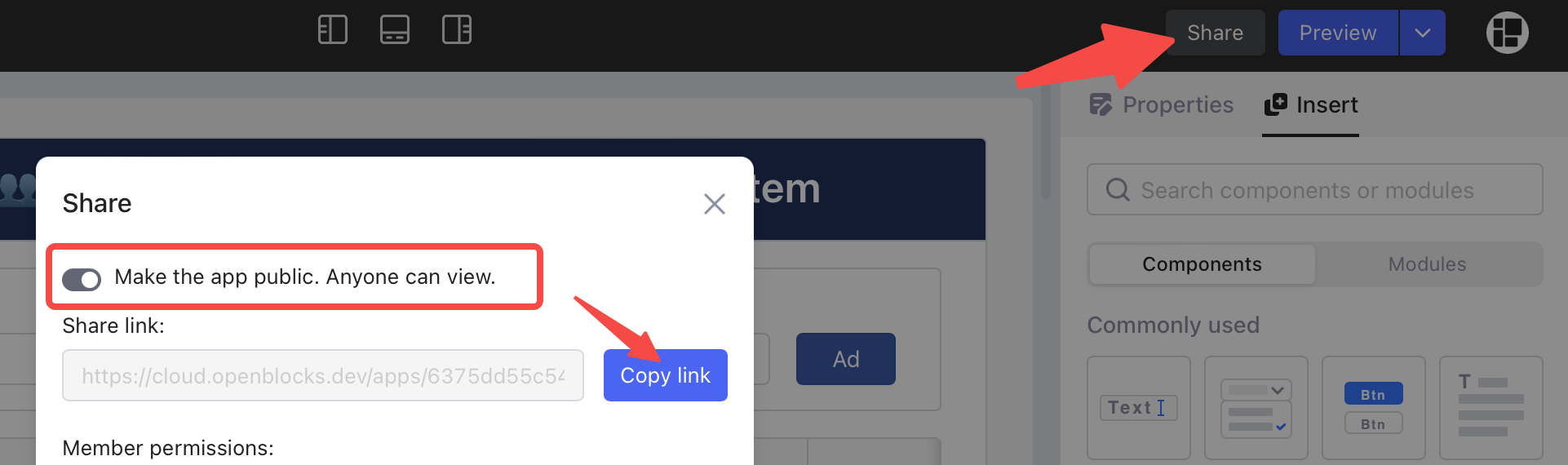 Publish a page for a public users? · Issue #45 · openblocks-dev/openblocks · GitHub