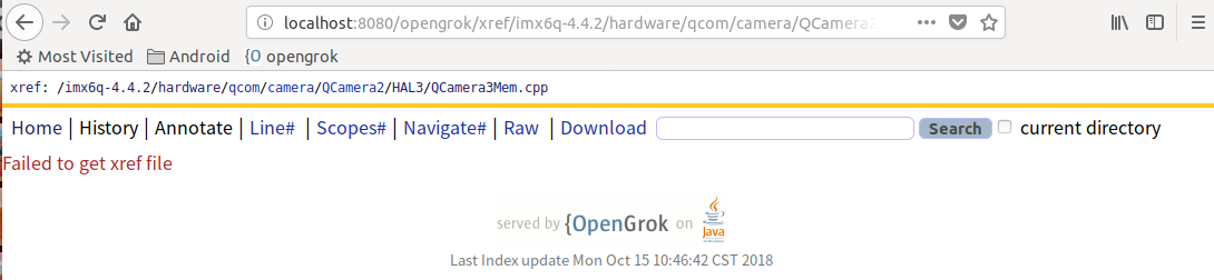 The select box of project is missing after indexing · Issue #2412 · oracle/opengrok · GitHub