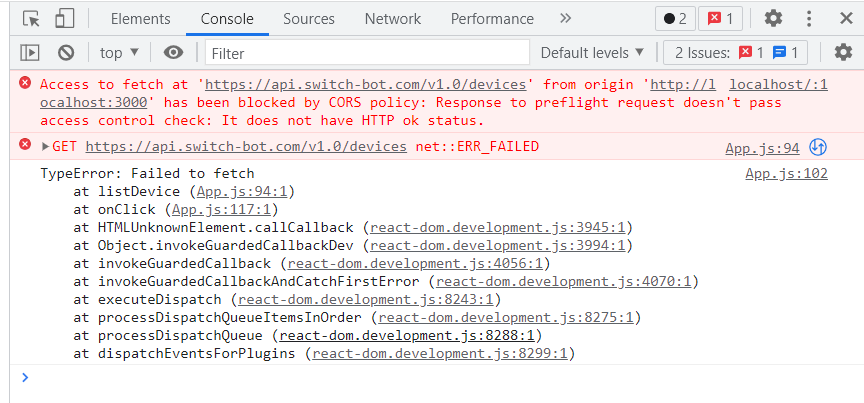 Access to SwitchBotAPI has been blocked by CORS policy, using fetch on react · Issue #91 ...