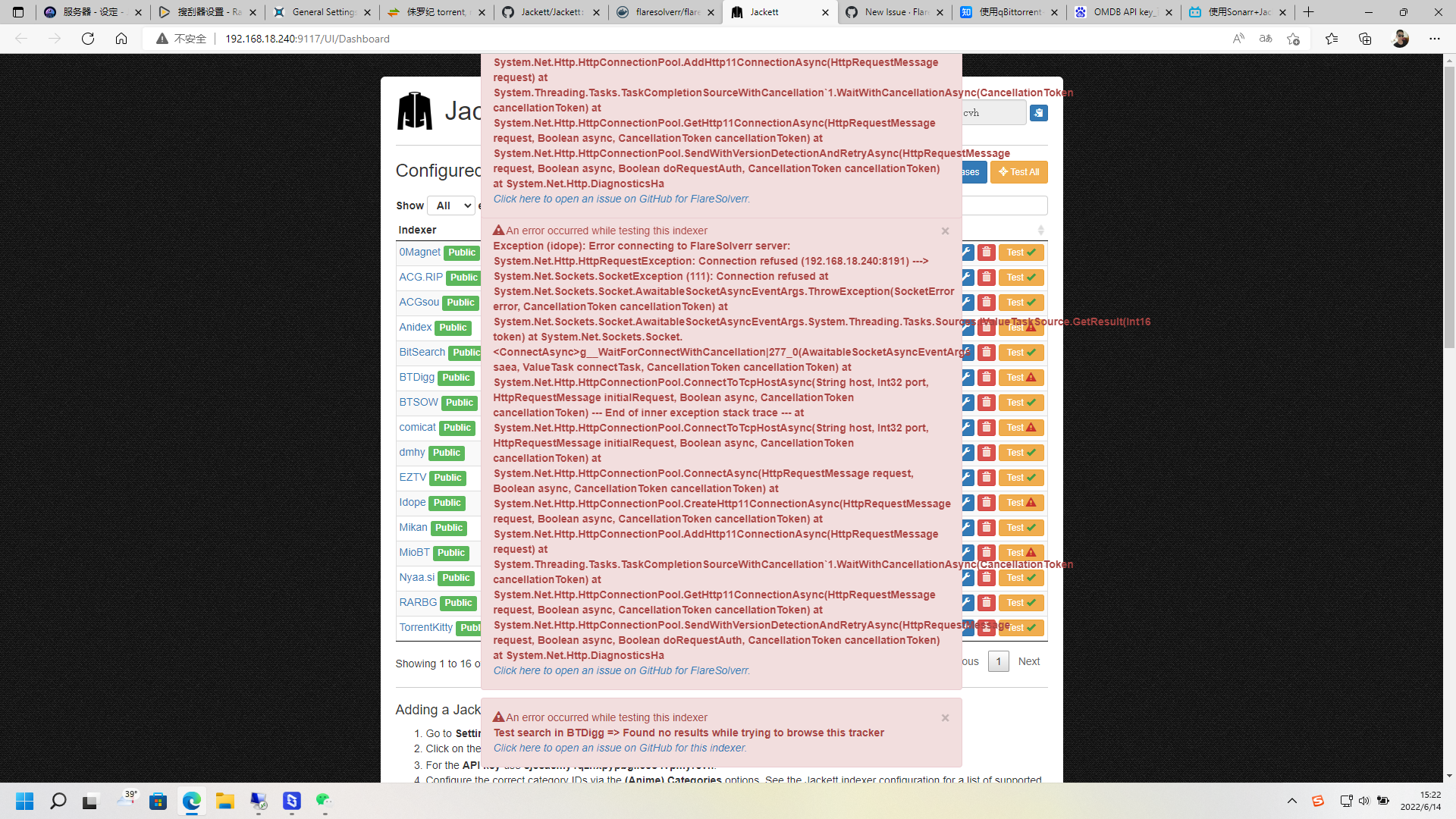 Error connecting to FlareSolverr server: System.Net.Http.HttpRequestException · Issue #408 ...