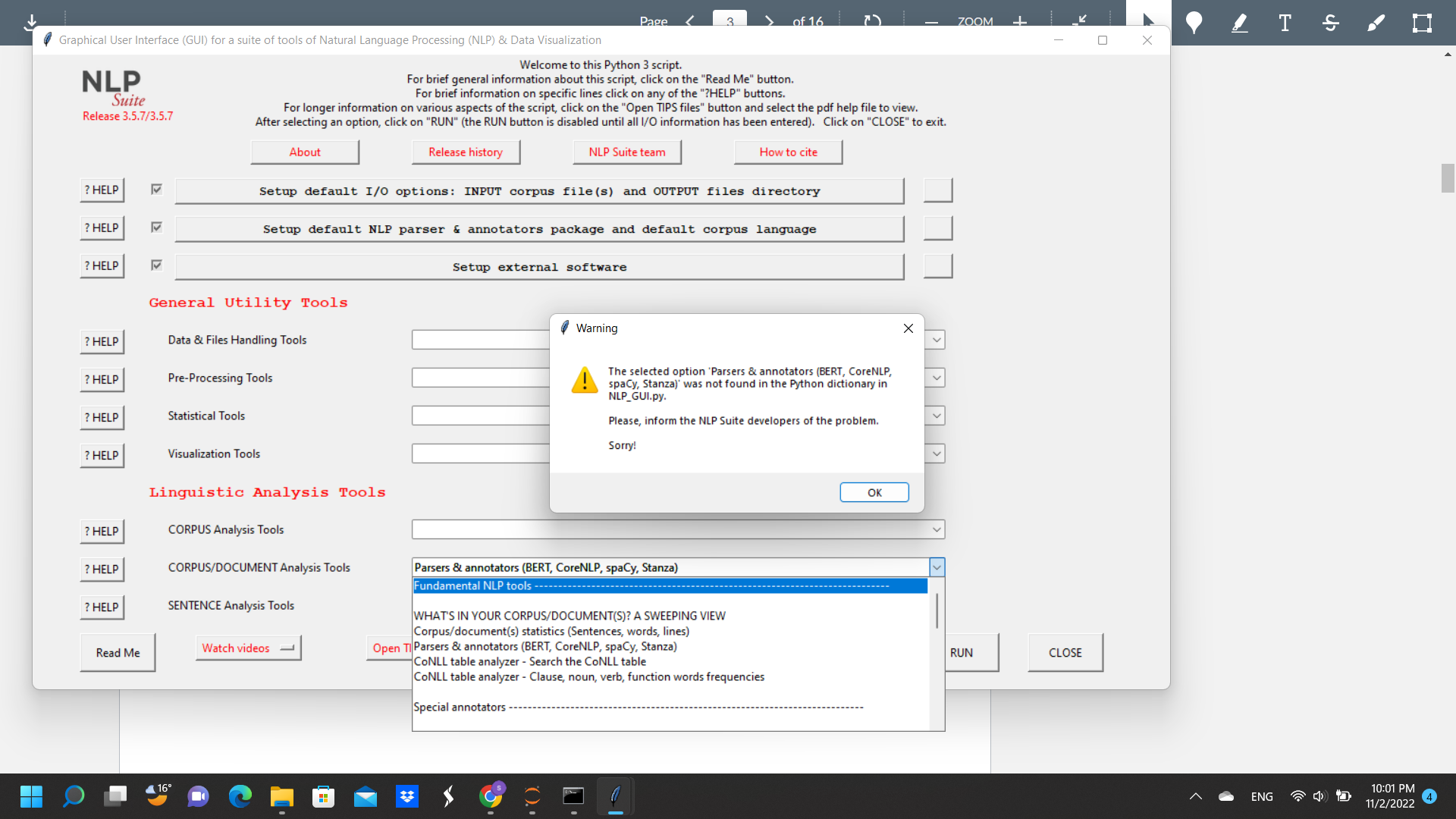 [bug] Nlp Parsers Gui Not Running · Issue 903 · Nlp Suite Nlp Suite · Github