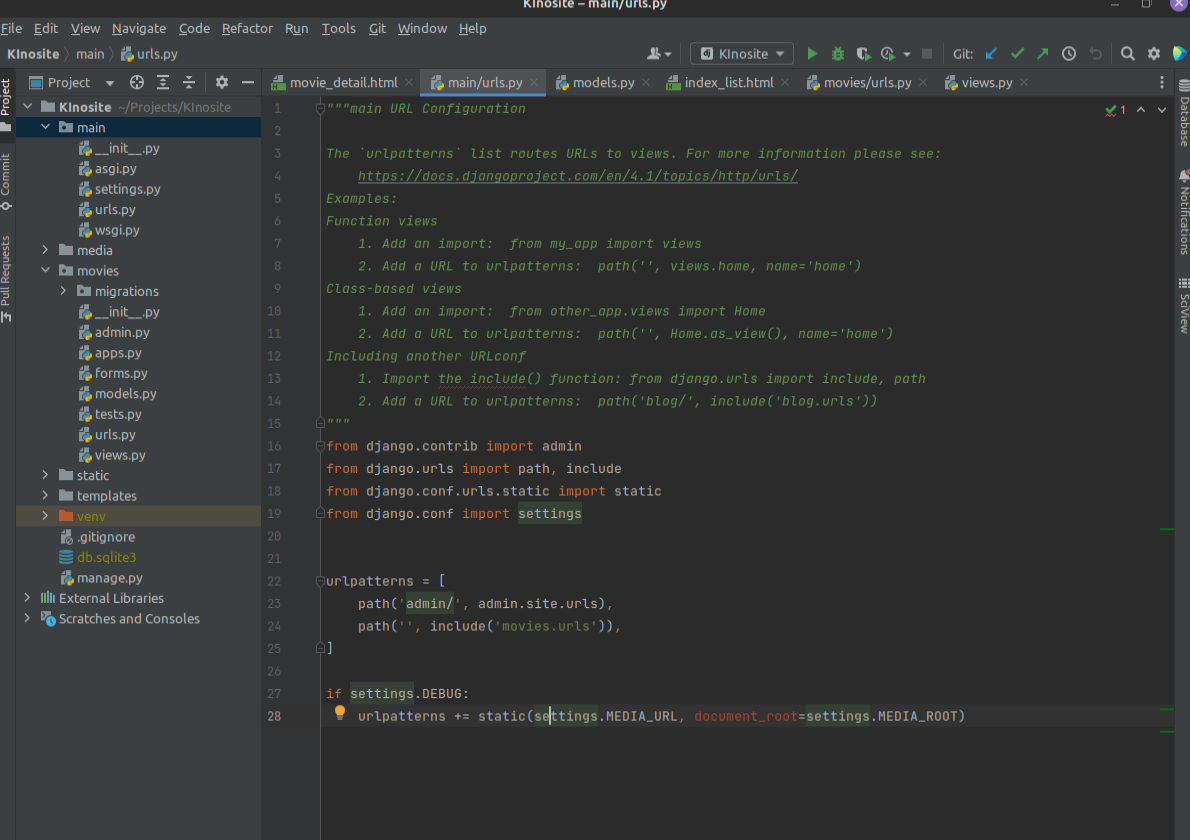 GitHub - Raphael163/Kinoseans: Сайт с киношками ,написал models , views ,urls, разбиты шаблон на ...