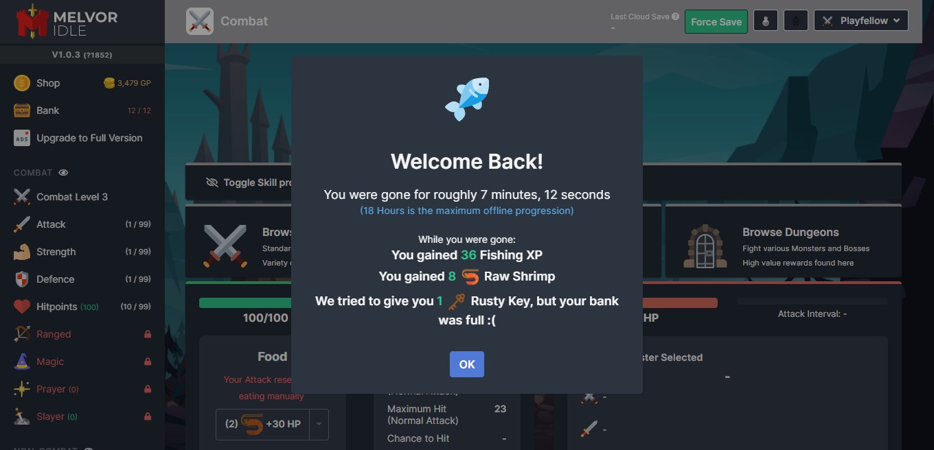 [Bug]: Offline Progression while fishing not working/100x slower · Issue #2362 · MelvorIdle ...