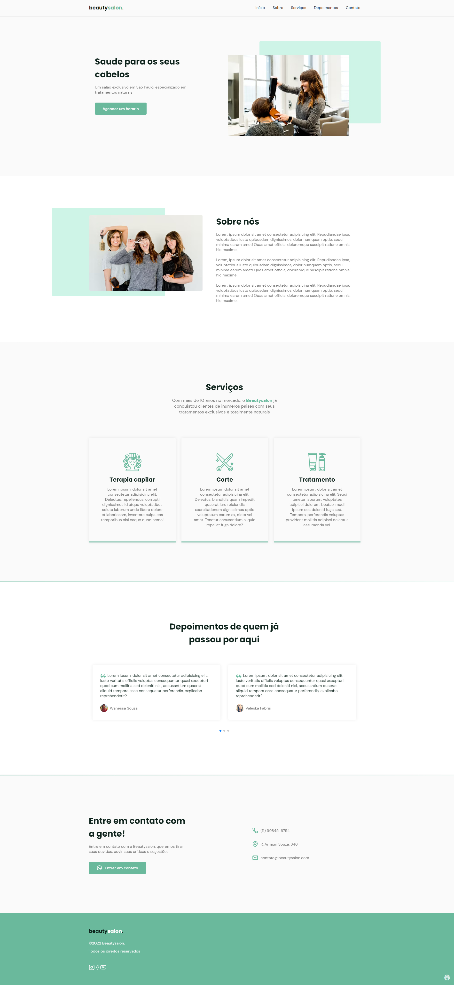 GitHub - fernandootoni/Salon-web-page: A complete website for a beauty salon