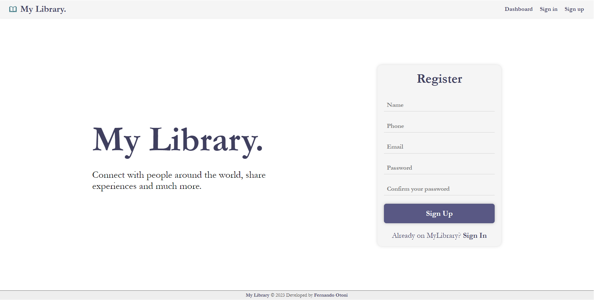 GitHub - fernandootoni/My-Library: My library is a website designed to bring people who love ...