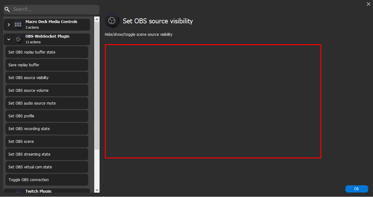 OBS source visibility · Issue #15 · RecklessBoon/Macro-Deck-OBS-WebSocket-Plugin · GitHub