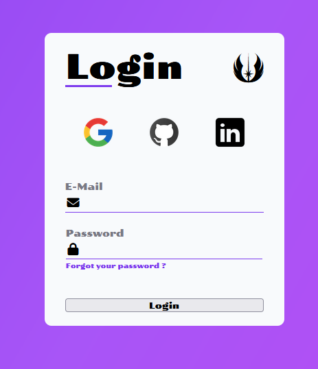 GitHub - jclaudiomelo/LoginStarWarsTheme: Login Dark and Light Mode